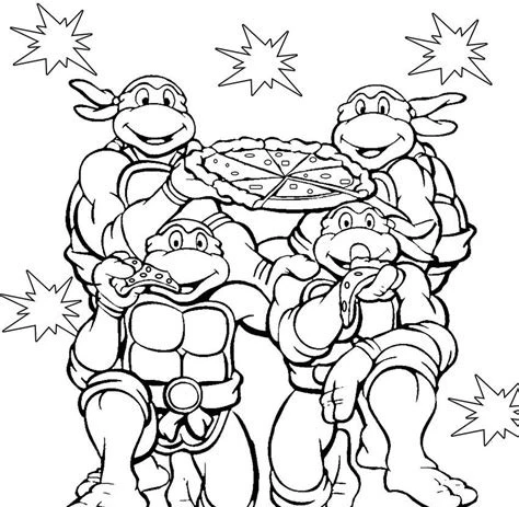 Easy Teenage Mutant Ninja Turtles Coloring Pages for Kids. - The Beauty ...